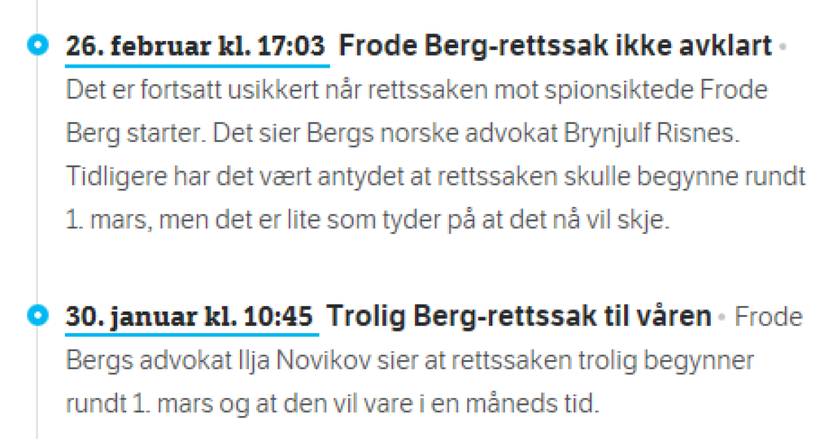NRK: Etterforskningen mot Frode Berg ferdig